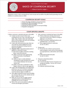 Updates to GA Standards for Courtroom Security & Courtroom Security ...